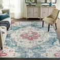 ReaLife Rugs Machine Washable Printed Vintage Distressed Bohemian Light ...