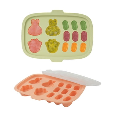 Baby Fruit Feeder - 2 Pack Silicone Self Feeding Pouches for BLW ...