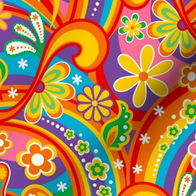 60s Flower Power Background