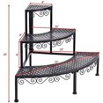 Metal Plant Stand, 3-Tier Corner Plant Ladder Shelf for Indoor Outdoor ...