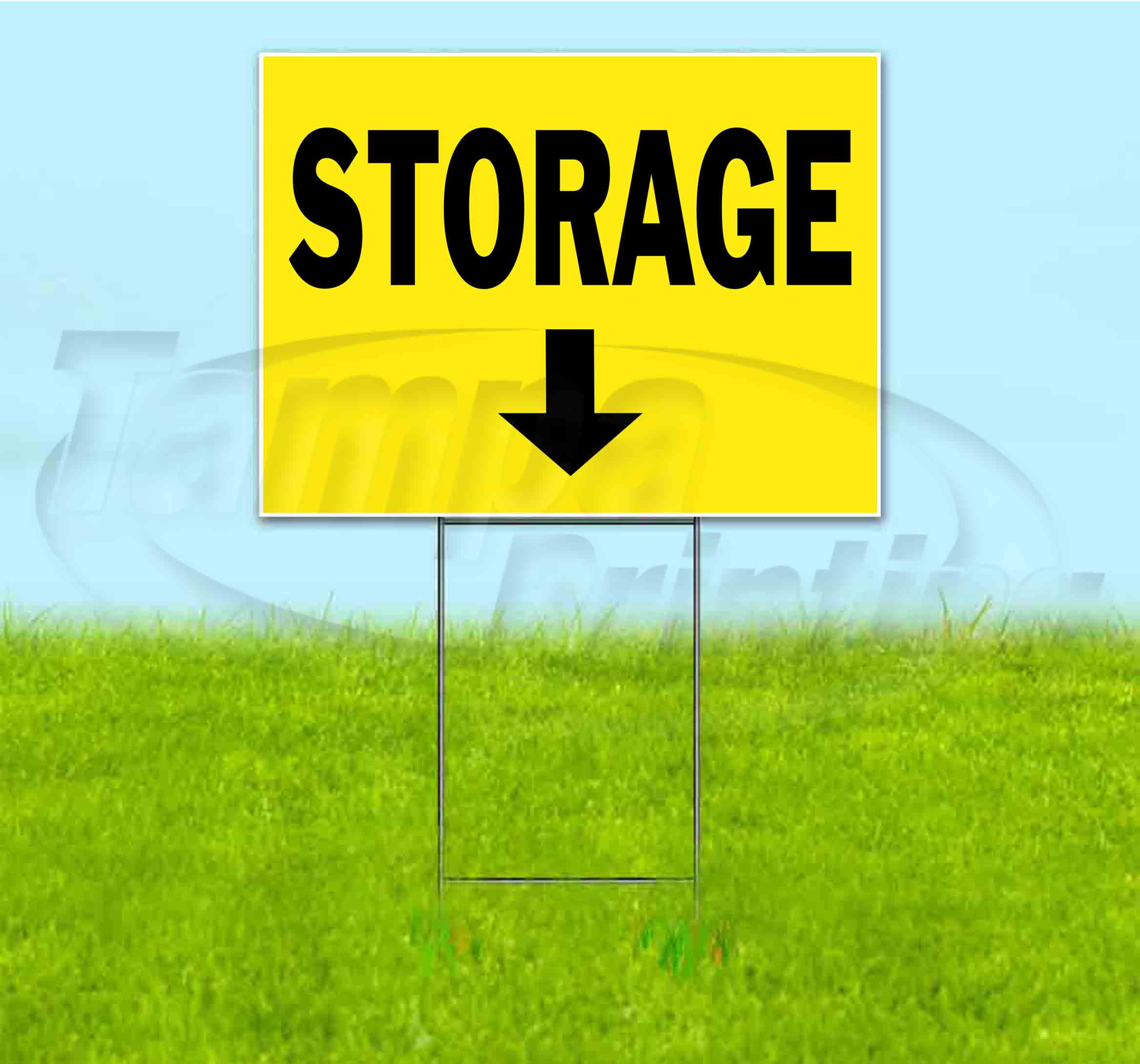 Storage Down (18" x 24") Yard Sign, Includes Metal Step Stake - Walmart.com