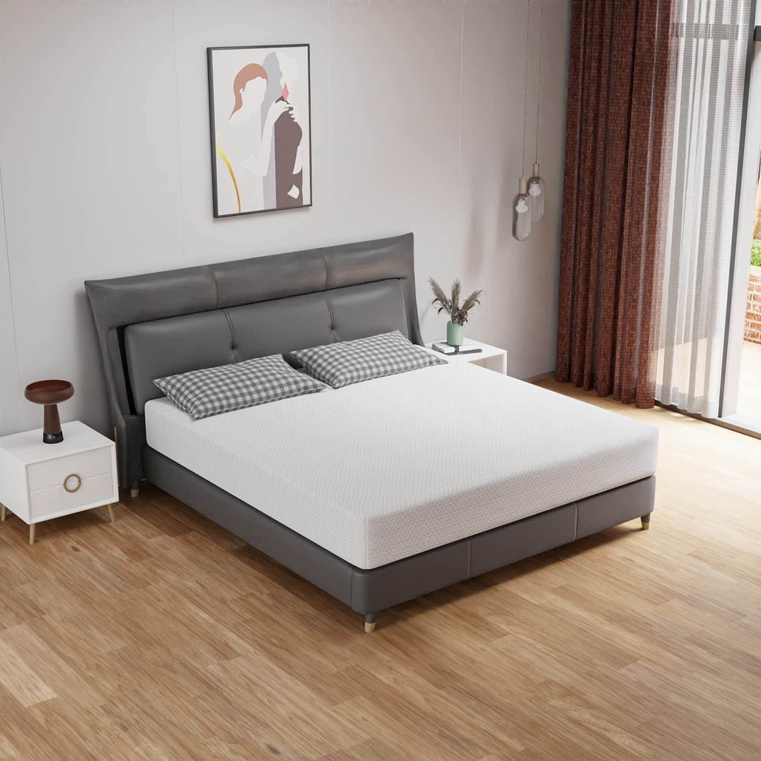 Click here for Fdw Queen 10 Inch Medium-Firm Memory Foam Mattress... prices