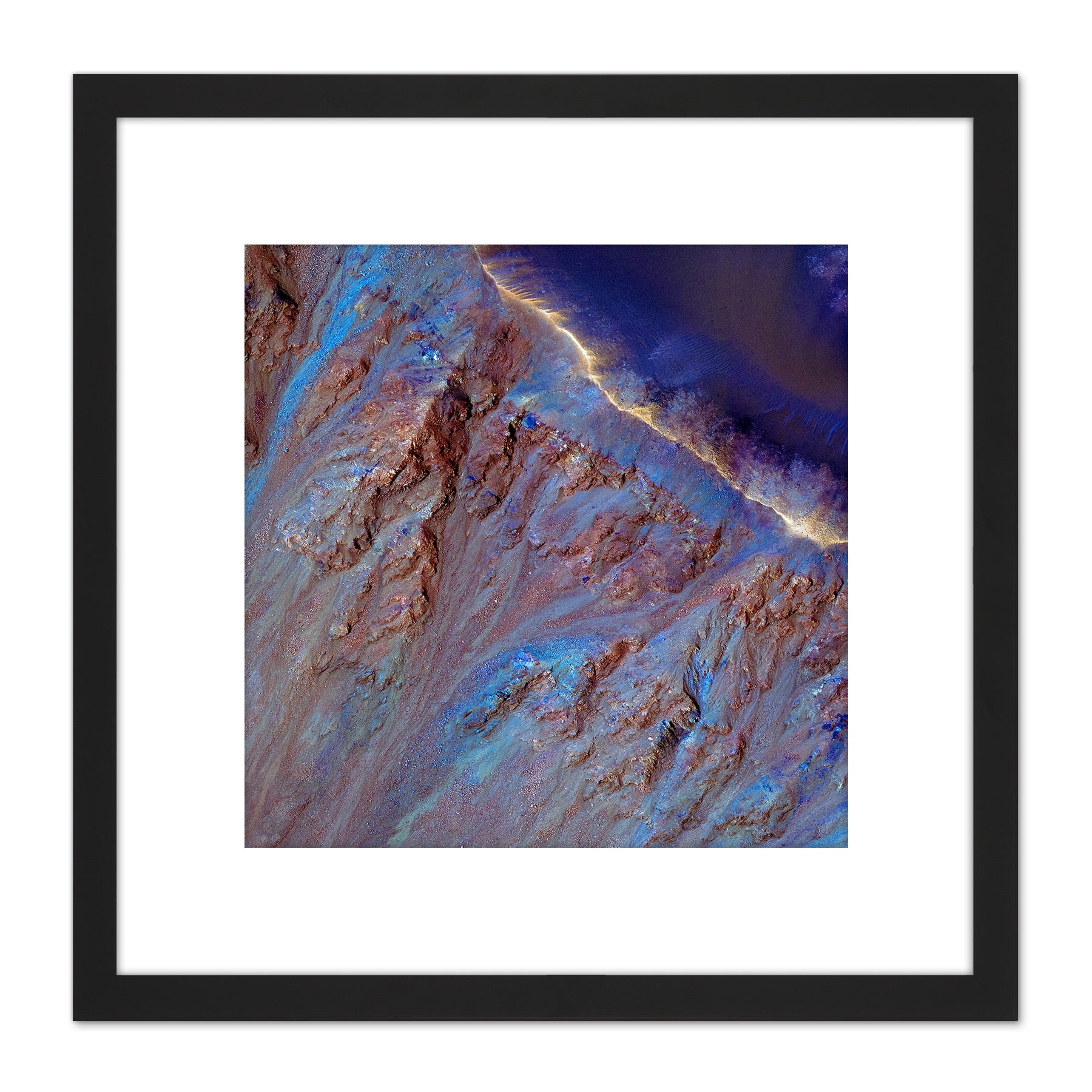 Mars Nasa Colorful Equatorial Gullies Krupac Crater 8X8 Inch Square ...