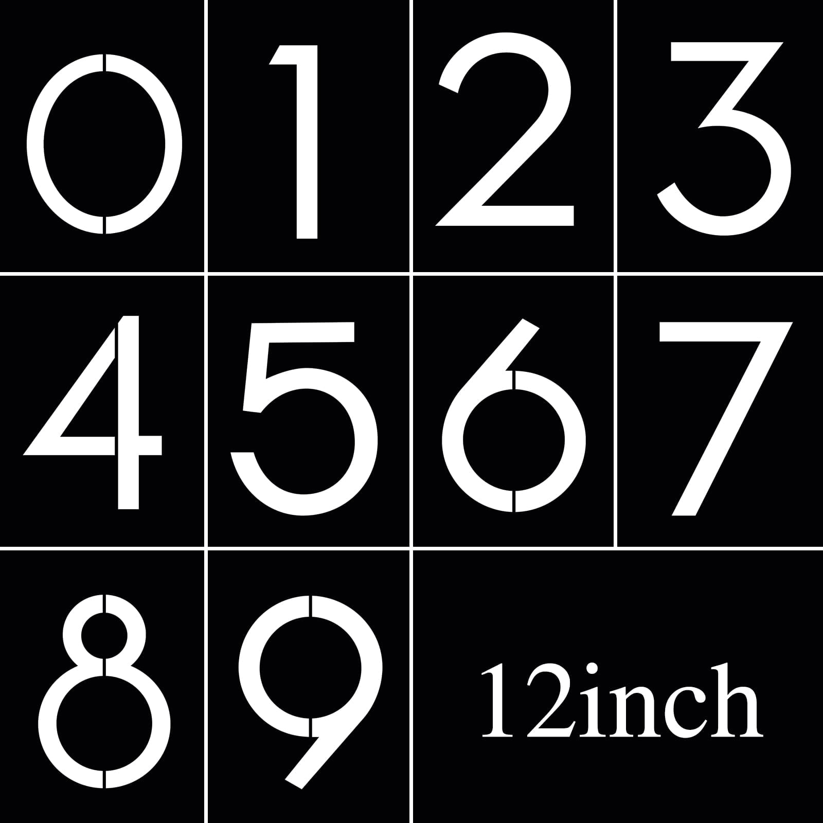12 Inch Large Number Stencils Reusable Plastic Number Stencils Address ...