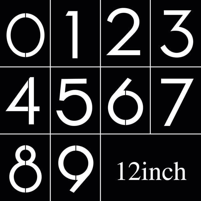 12 Inch Large Number Stencils Reusable Plastic Number Stencils Address ...