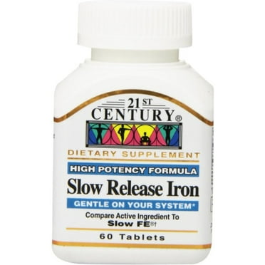 Slow Fe Iron Supplement for Iron Deficiency Slow Release Tablets, 45 mg ...