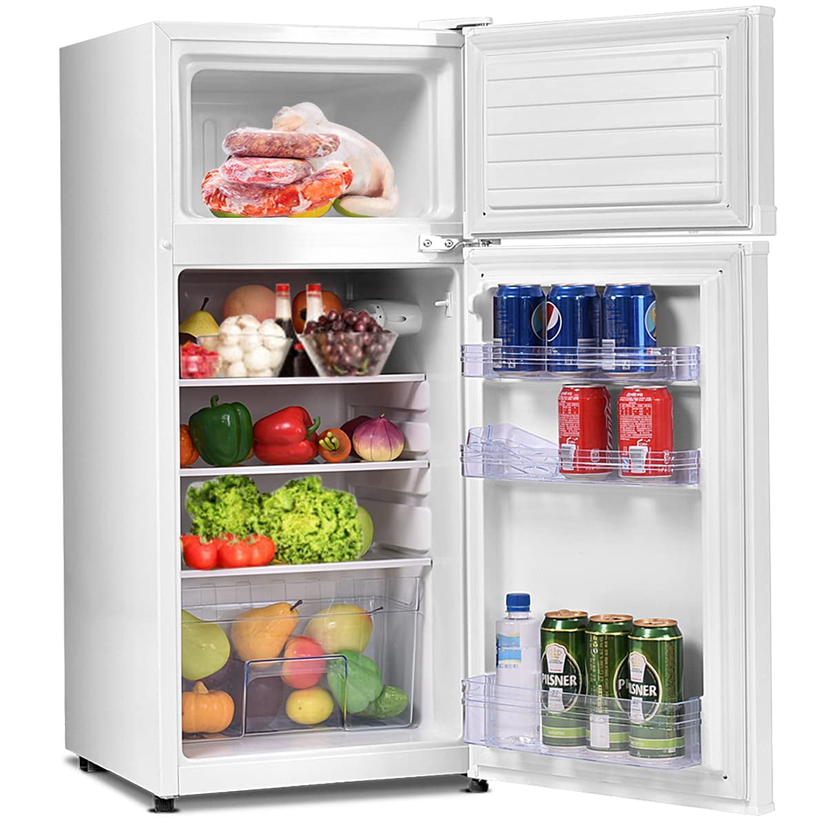 Refrigerador Safeplus compacto de 100 litros con congelador, 2 puertas ...