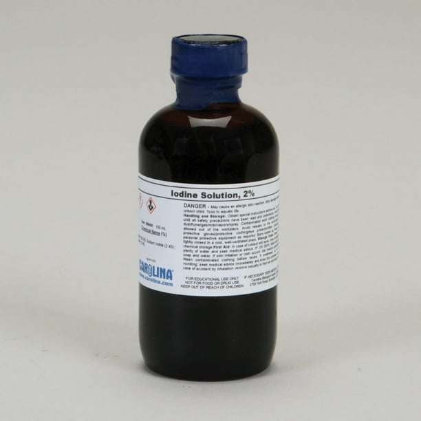 Iodine Solution, 0.08 M (2%), Aqueous, Laboratory Grade, 100 Ml ...