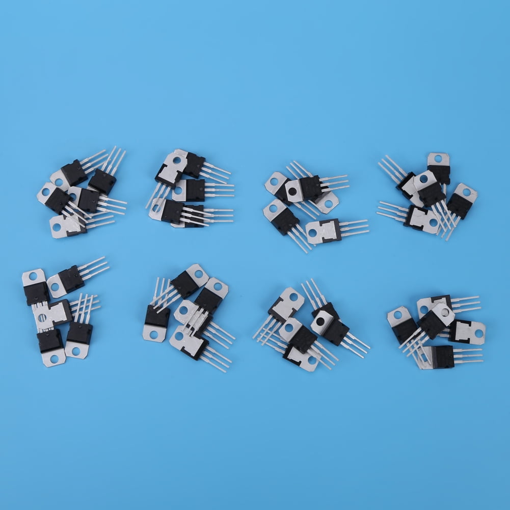 Transistor, 40 piezas 8 tipos 7805 Kit de transistores Transistor ...