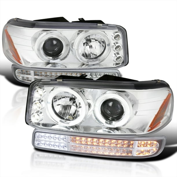 Spec-D Tuning Chrome Housing Clear Lens Projector Headlights ...