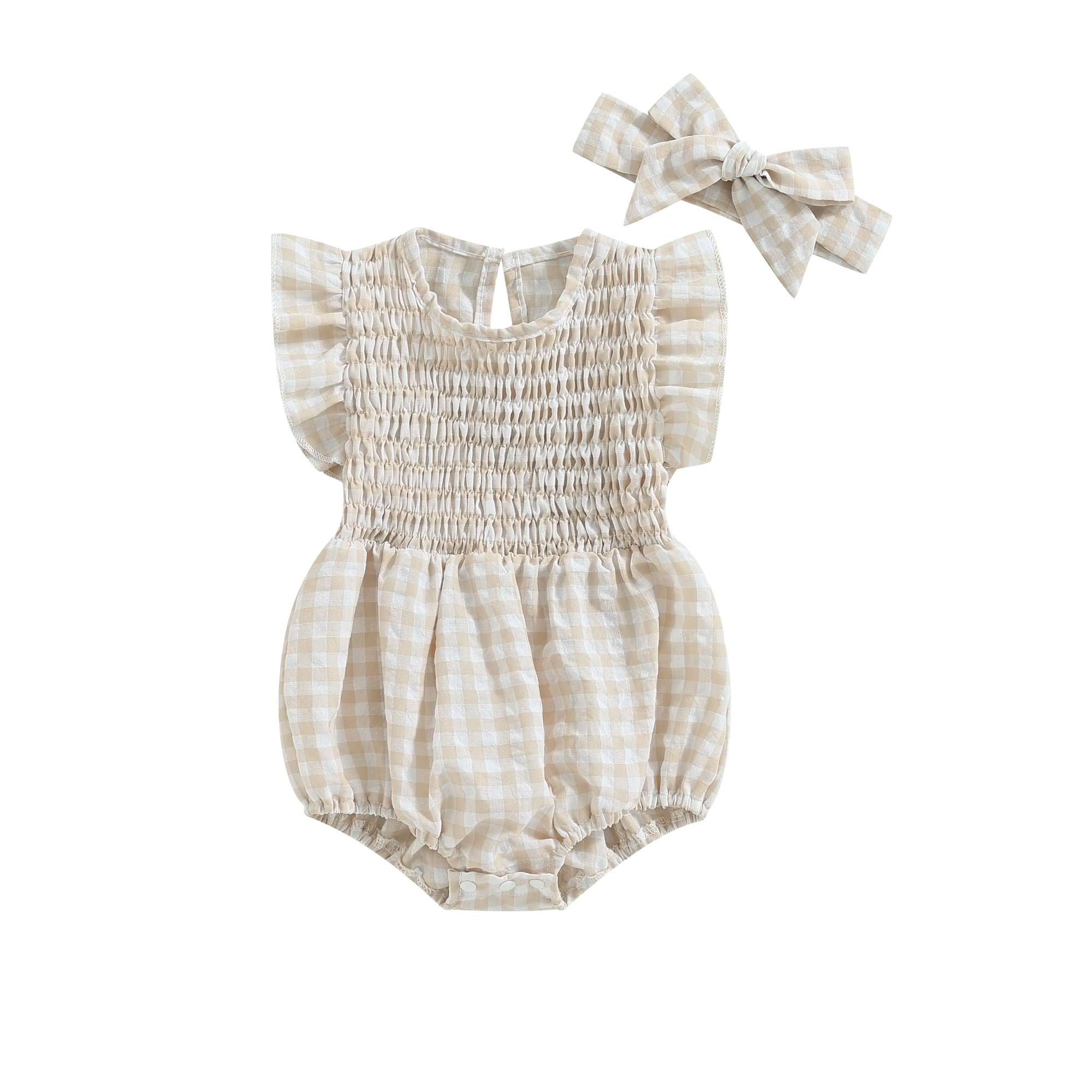 Click here for Fortune 0-18 Months Baby Girls Plaid Romper Short... prices