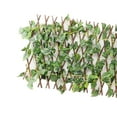 Extendable garden fence with Faux Ivy Privacy Fence wooden vine ...