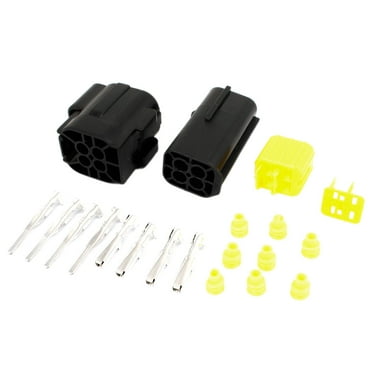 Nylon Latching Connector 8-pin 6.3mm 1/4" Male Female for 18-14AWG Wire ...