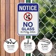 No Glass in Pool Area Sign, Pool Sign, - Walmart.com