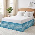 Blue Gradient Bed Skirt California King Size 16 Inch Drop, Minimalist ...