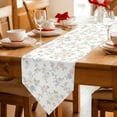 Farmhouse Daisy Blossoms Table Runner Linen Burlap Table Runner 120 ...