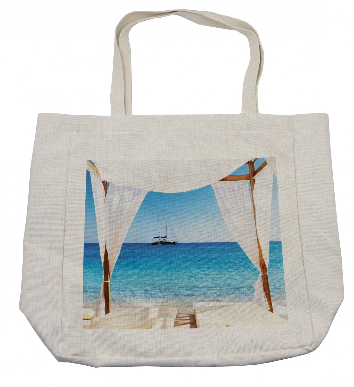 Balinese Shopping Bag, Beach Through Balinese Bed Summer Sunshine Clear ...