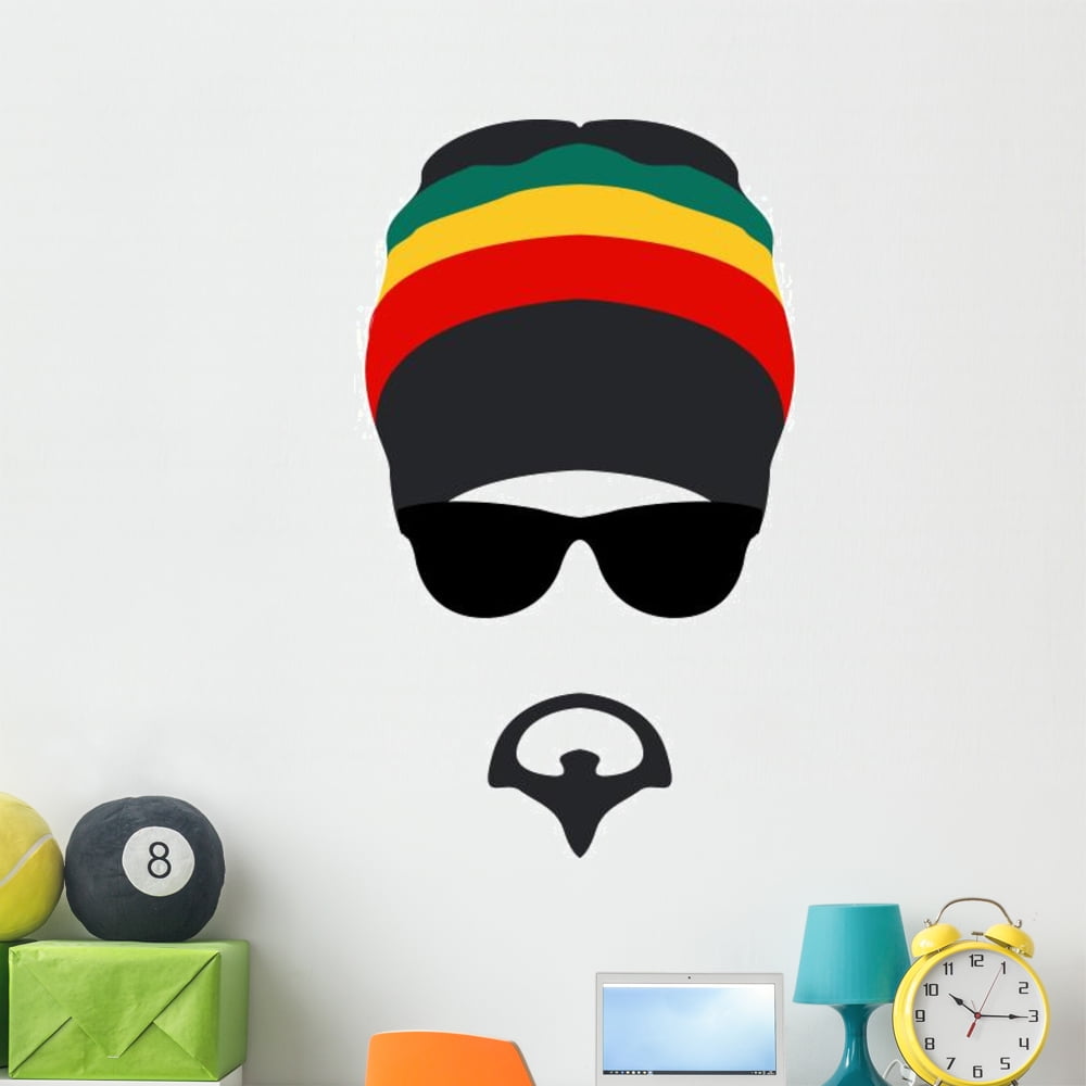 Iconic Rastafarian Man Reggae Wall Decal Wallmonkeys Peel and Stick ...