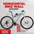Bike Wall Mount – Horizontal Indoor Rack for 1 Bicycle – Red Alloy ...