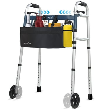 Medline 2-Wheel Sturdy Steel Rollator Walker, Adult Mobility Impairment ...