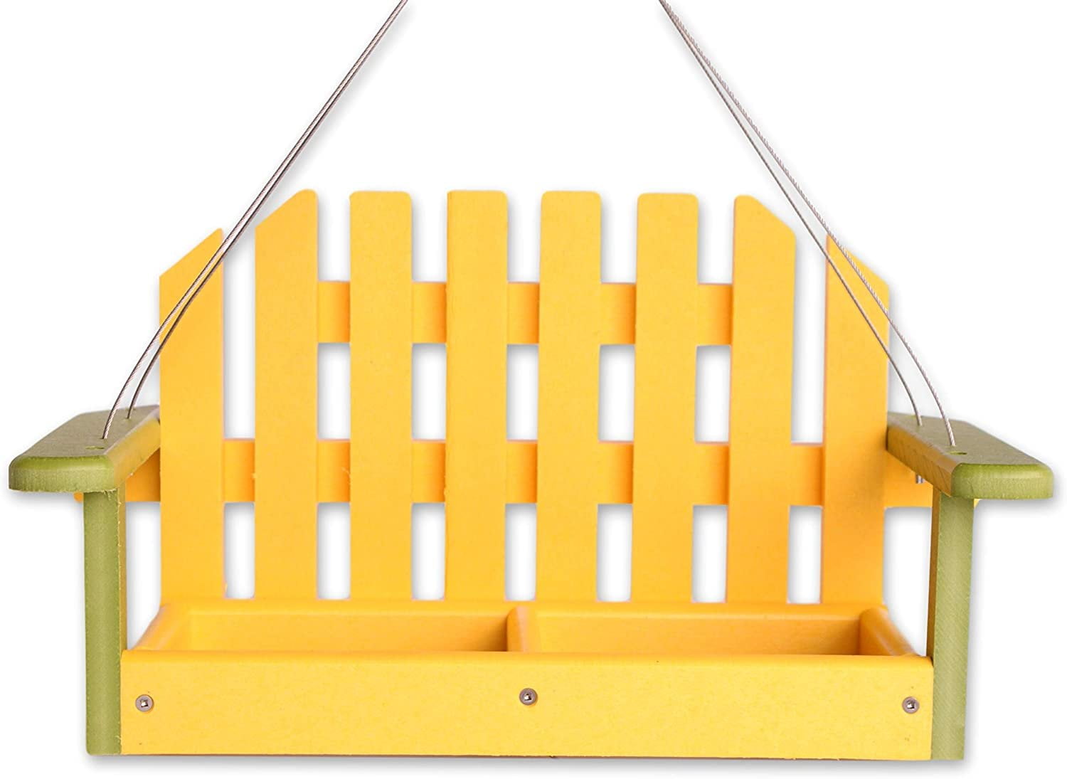 Amish-Made Porch Swing Bird Feeder, Eco-Friendly Poly Lumber Hanging ...