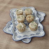 Efavormart 10 Pack White Blue Disposable Serving Trays with French ...