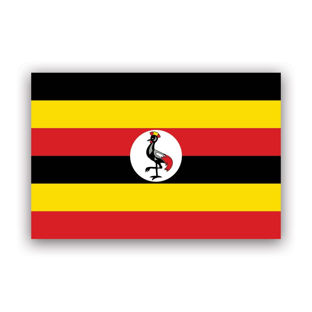 Ugandan Flag Sticker Decal - Self Adhesive Vinyl - Weatherproof - Made ...