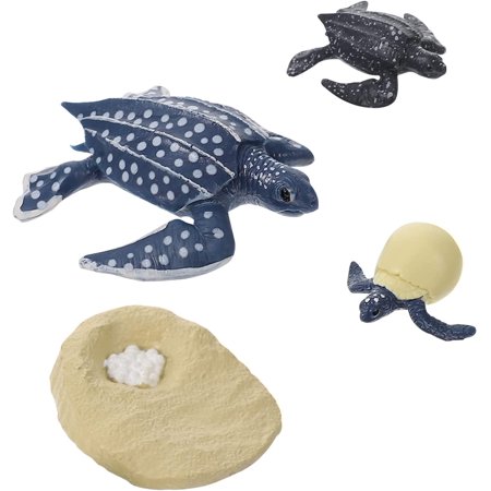 Lonbiaci Plastic Turtle Figurines Life Cycle Set of Leatherback Turtle ...