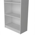 Home Square 4 Shelves Engineered Wood Bookcase in White - Set of 2 ...