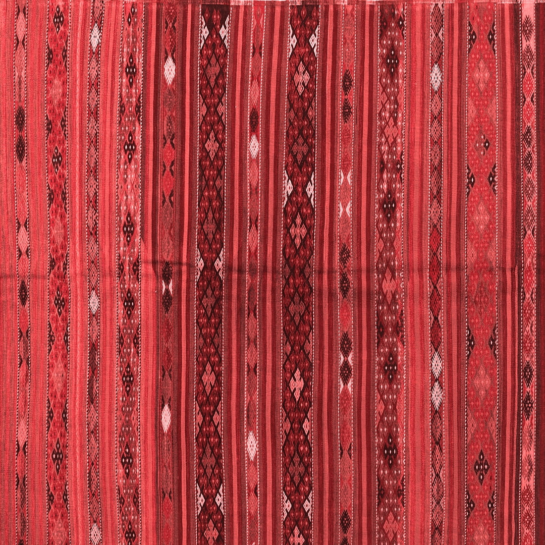 Ahgly Company Indoor Square Southwestern Red Country Area Rugs, 8 ...