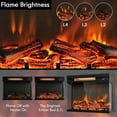 ORALNER Electric Fireplace Insert 23 Inch, 3-Sided Glass Fireplace ...
