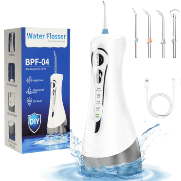 Miracle Smile Portable Dental Water Flosser - Rechargeable, Easy Refill ...