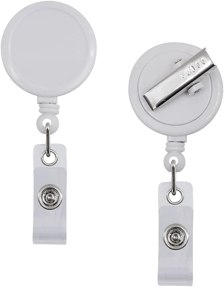 5 Pack Retractable ID Badge Holder Badge Reels with Swivel Alligator ...