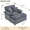 LHYY 46.9 "Extra-large reclining sofa. Modern indoor corduroy sofa ...