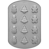 Wilton Bakeware - 12-Cavity Christmas Cookie Shapes Pan, Non-Stick ...