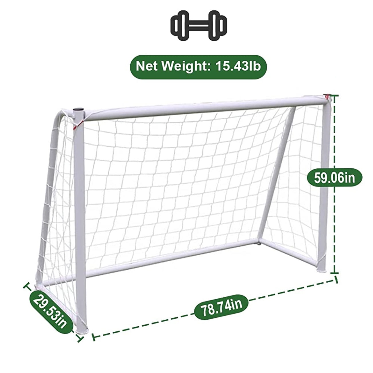 Dawot Steel Frame Match Soccer Goal Easy Assembly and Storage Soccer ...