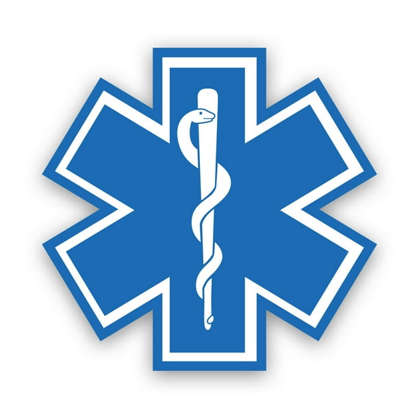Star of Life Sticker Decal - Self Adhesive Vinyl - Weatherproof - Made ...