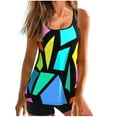 Amzcrzy Womens 2024 Two Piece Tankini Swimsuits Modest Tankini Bathing