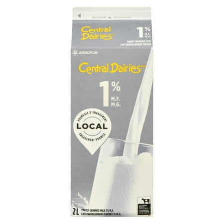 Central Dairies Partly Skimmed 1% Milk | Walmart Canada