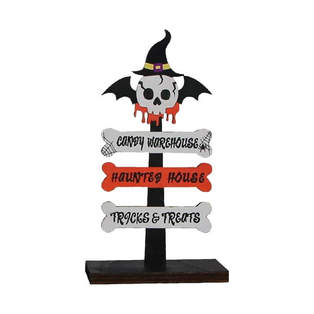Halloween Table Sign Wooden Sign Photo Props Centerpiece Table Decor ...
