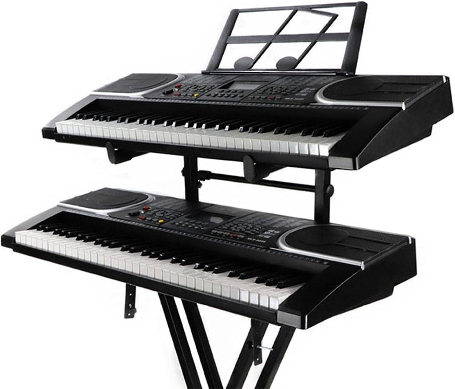 Universal Double Keyboard Stand - Second Tier Electronic Organ Holder ...