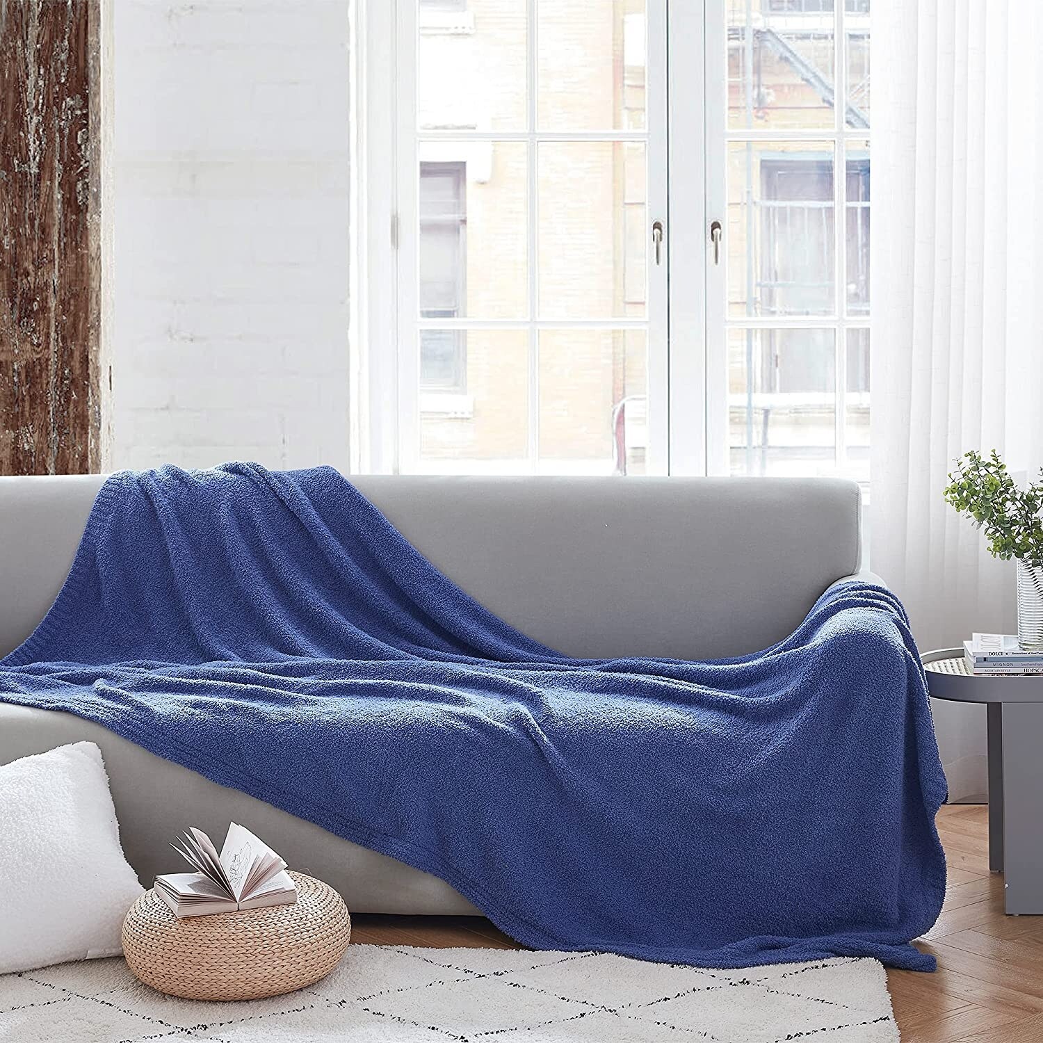 Byourbed Cozy Potato® Comfort Couch Throw Blanket Blue Bohemian ...