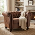 Noble House Chesterfield Club Chair,Scrolled Arms with Nailhead Trim ...