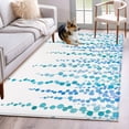 Blue Washable Rug 2.7x5 Area Rug for Living Room Bedroom Non Slip ...