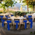 10 Pcs Royal Blue Satin Chair Sashes Bows Universal Chair Cover for ...