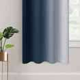 Yakamok Grommet Navy Blue Blackout Ombre Curtains,Room Darkening Window Drapes for Bedroom ...