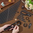Acrylic Rulers Measuring Widget Tool Sets for Tabletop Wargames Black 5 ...