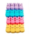 Marshmallow Peep Bunnies Easter Colors - 4 Packs - Yellow, Lavender ...