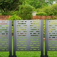 Metal AC Unit Privacy Fence Cover Panel - Outdoor Air Conditioner Hide ...