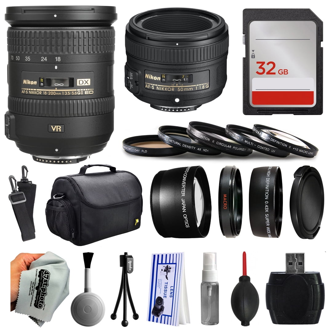 Beginner Accessories Bundle for Nikon DF D7200 D7100 D7000 D5500 D5300 ...